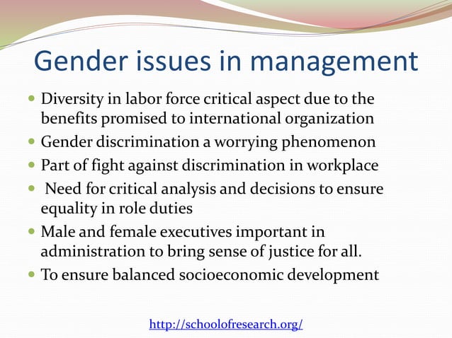 Gender & management | PPTX | Business | Business and Finance
