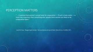 Gender & Negotiation | PPTX