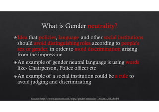 Gender neutrality in language- The Indian context | PDF