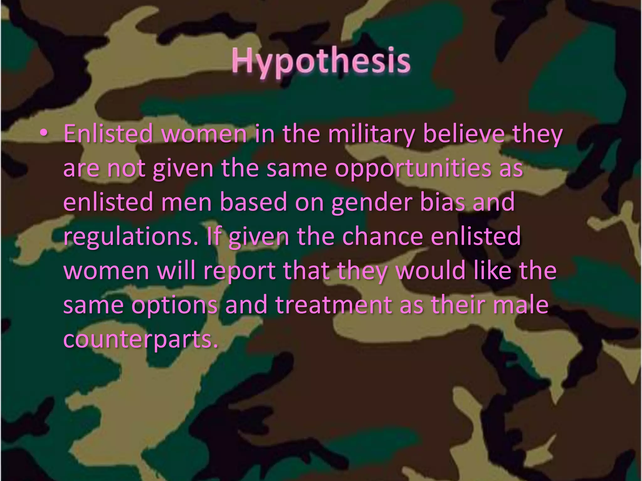 Gender neutrality for women in the military | PPTX