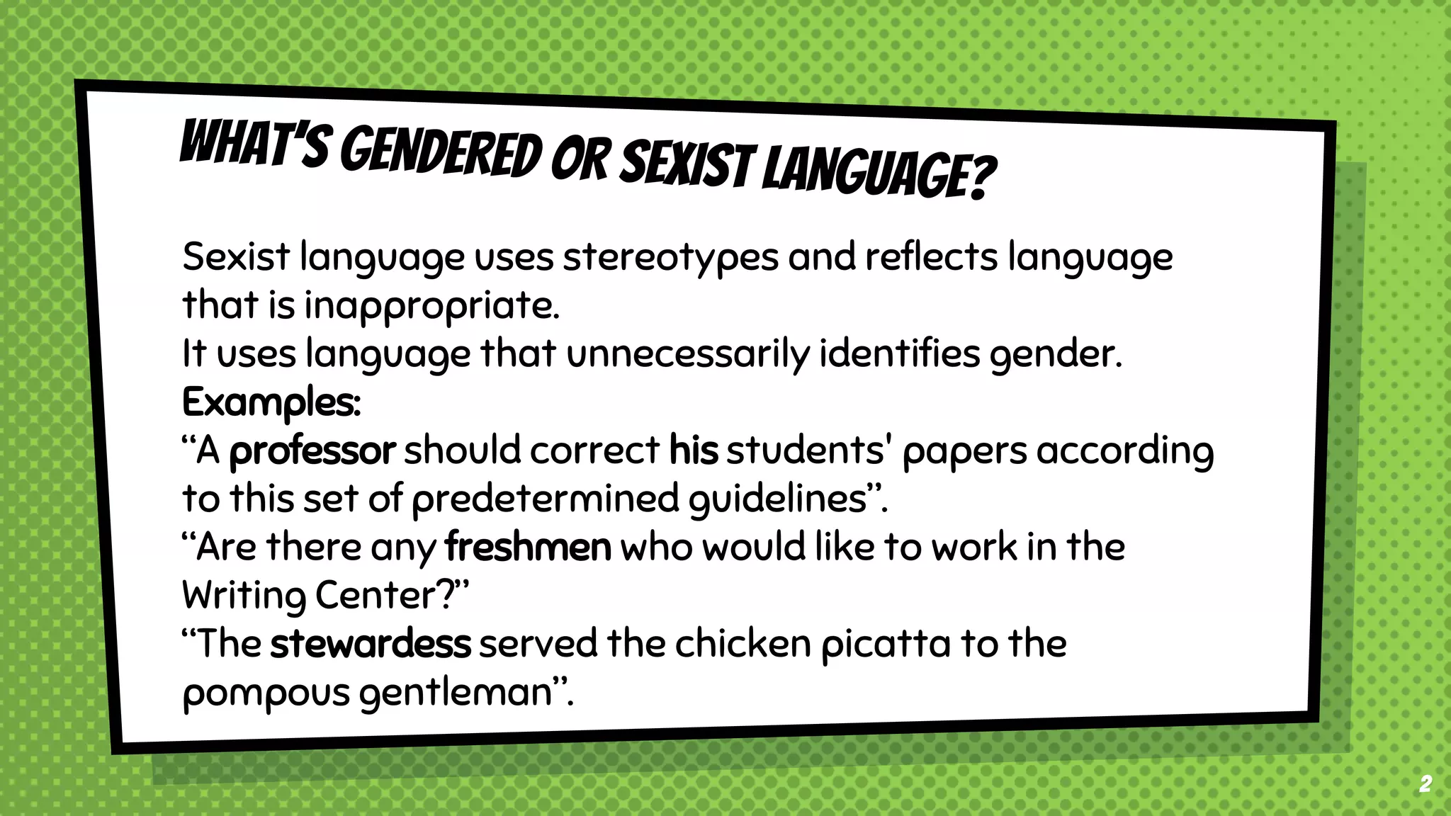 Gender neutral language | PPT