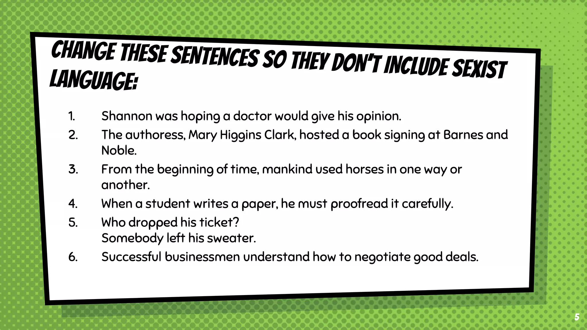 Gender neutral language | PPT