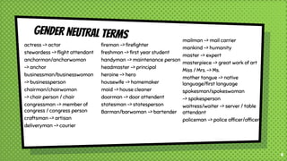 Gender neutral language | PPTX