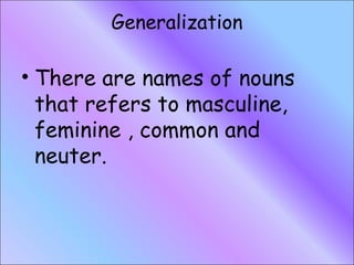 Gender of nouns | PPT