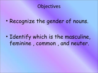 Gender of nouns | PPT