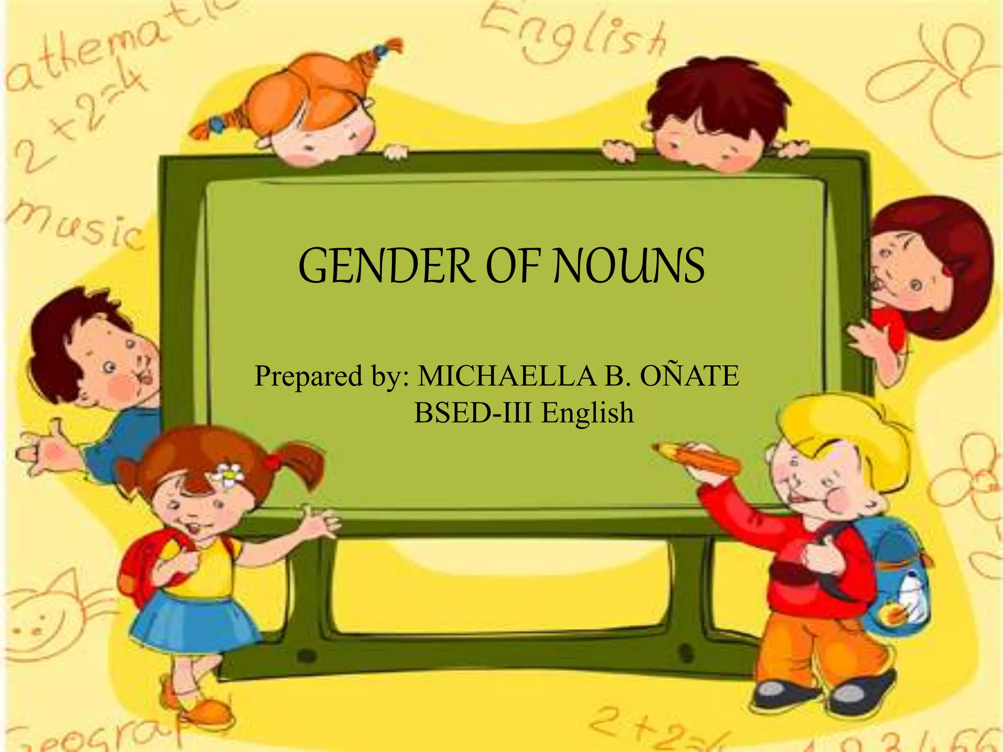 Gender of nouns | PPTX