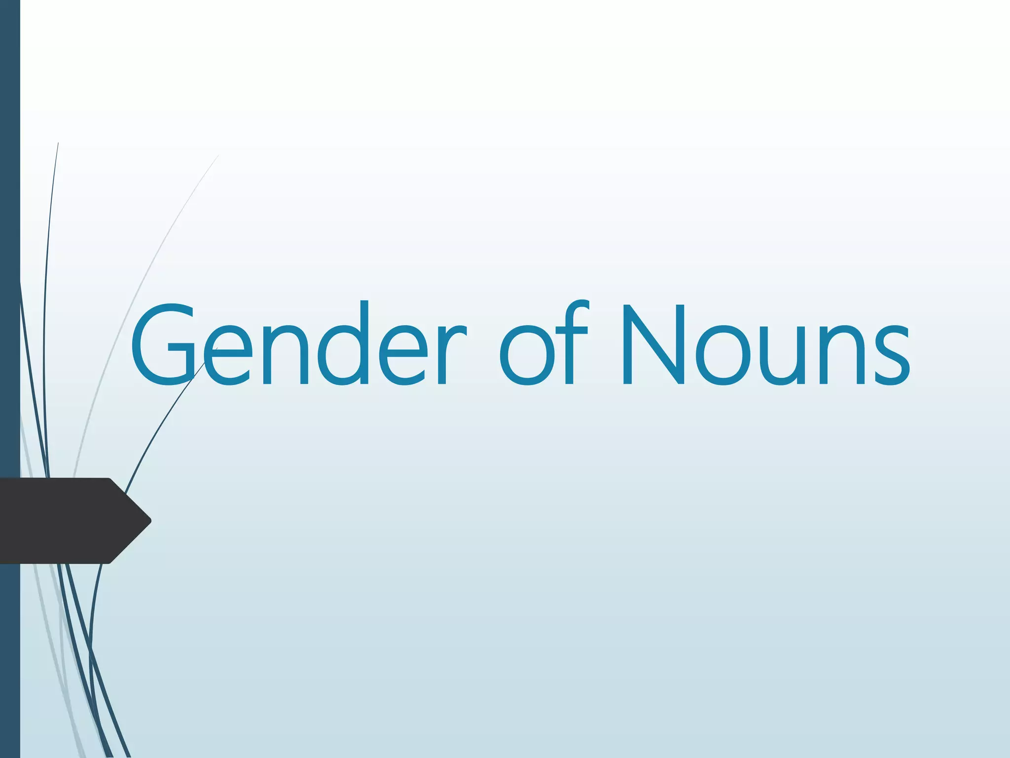 Gender of nouns | PPTX | Pets