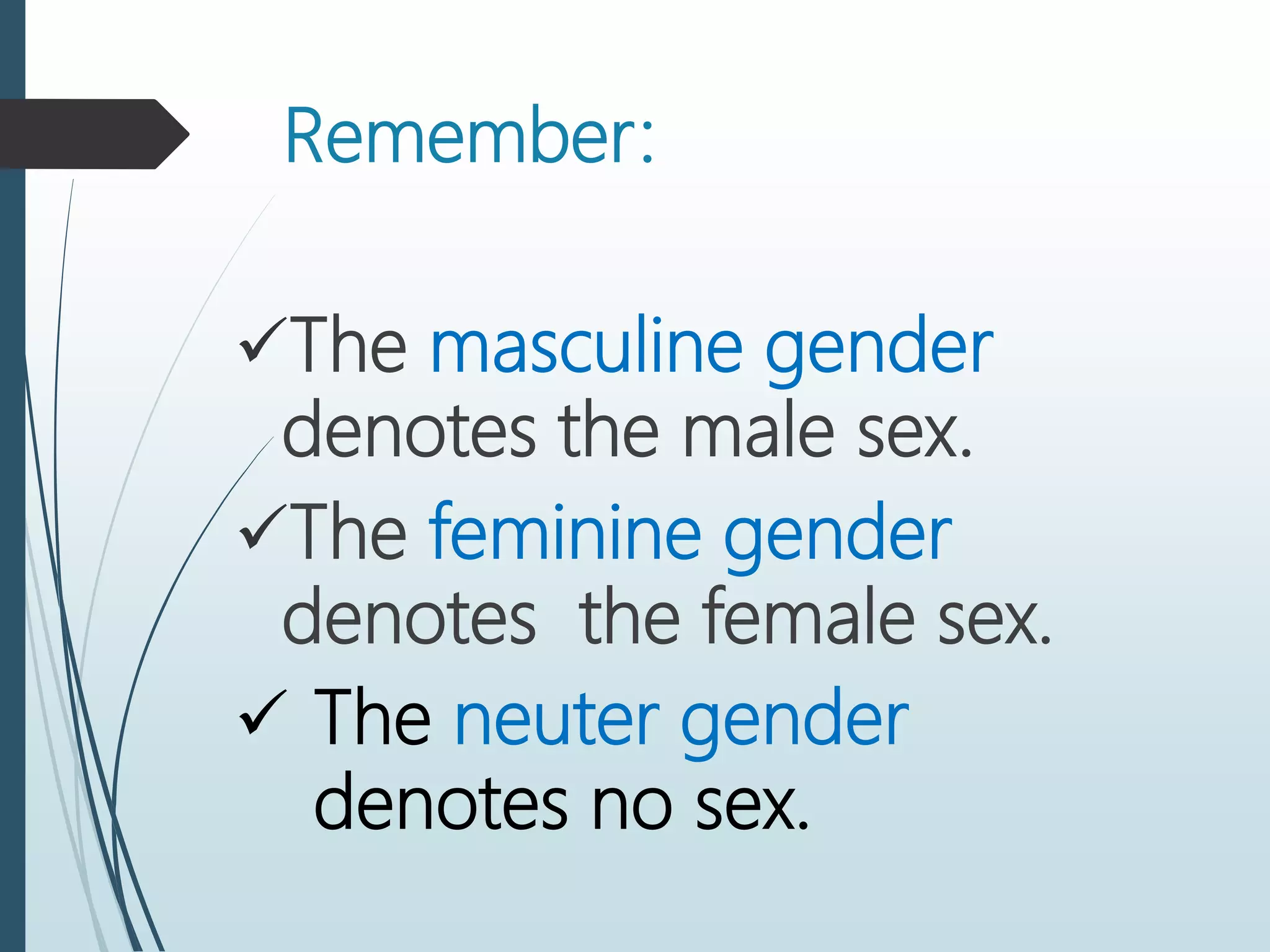 Gender of nouns | PPTX | Pets