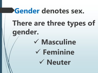 Gender of nouns | PPTX | Pets