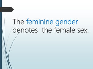 Gender of nouns | PPTX