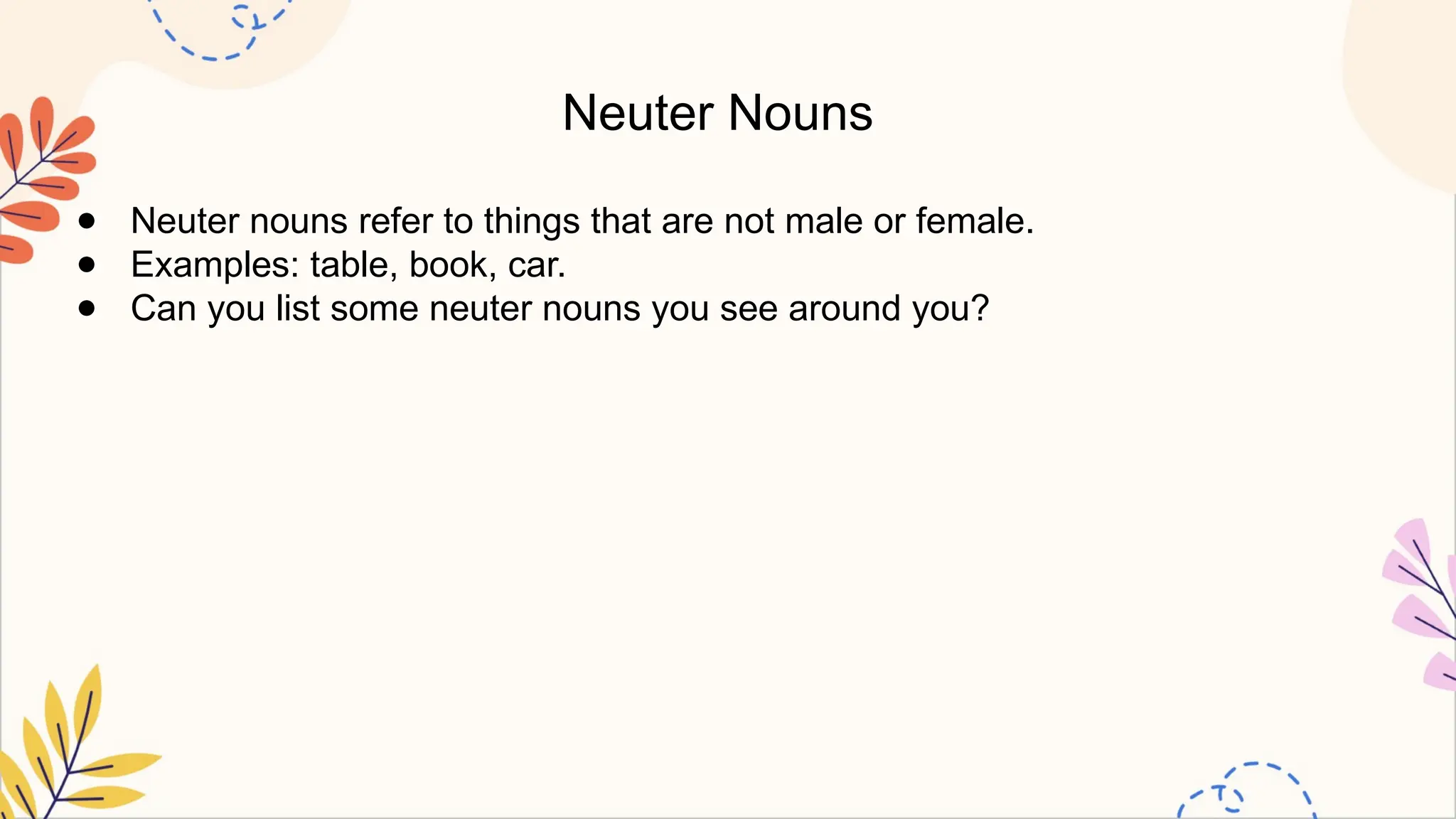 gender of nouns - 4th grade presentation.pptx