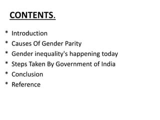 Gender parity ppt | PPTX