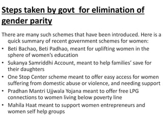 Gender parity ppt | PPTX