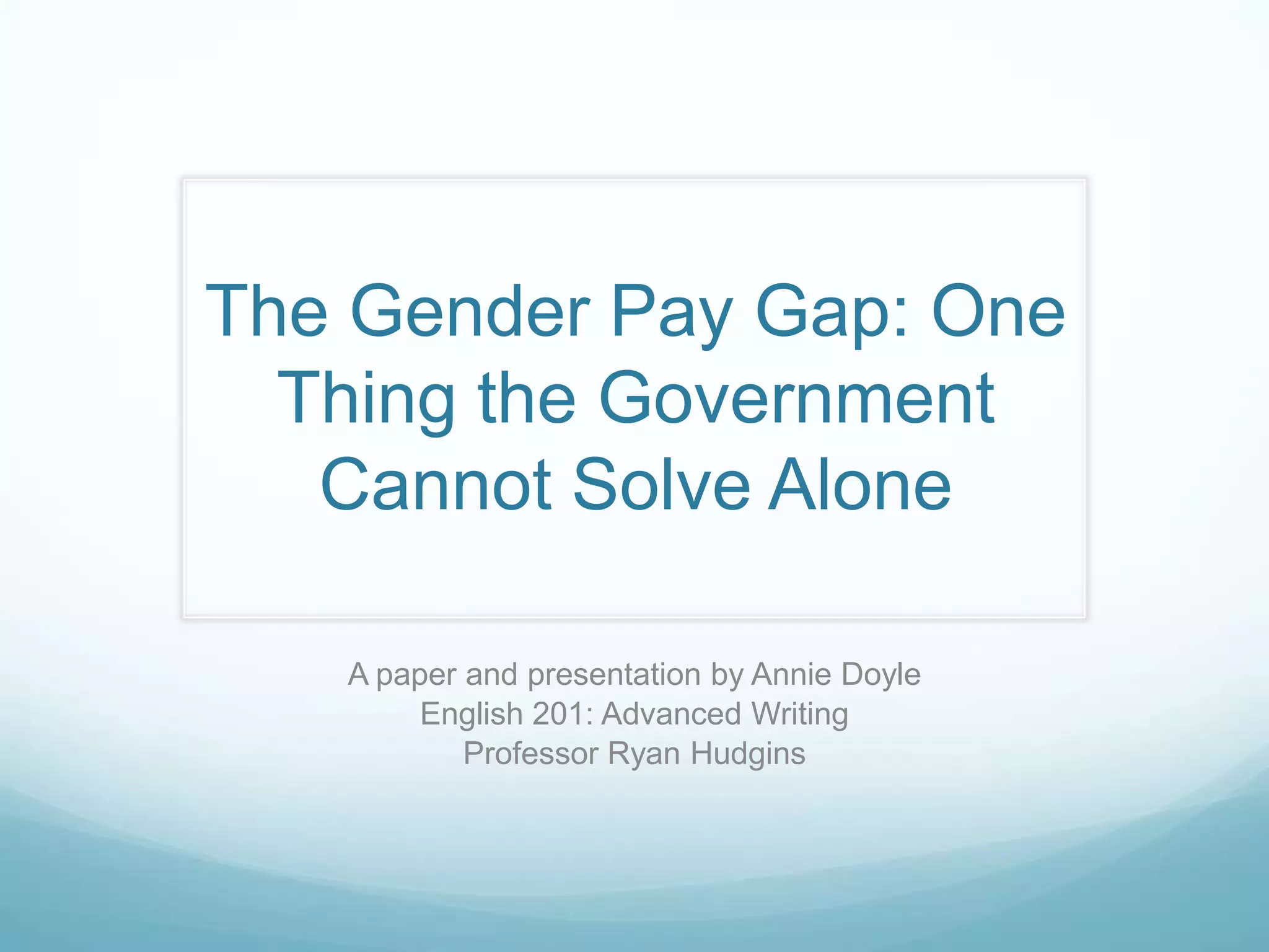 Gender pay gap pp | PPTX