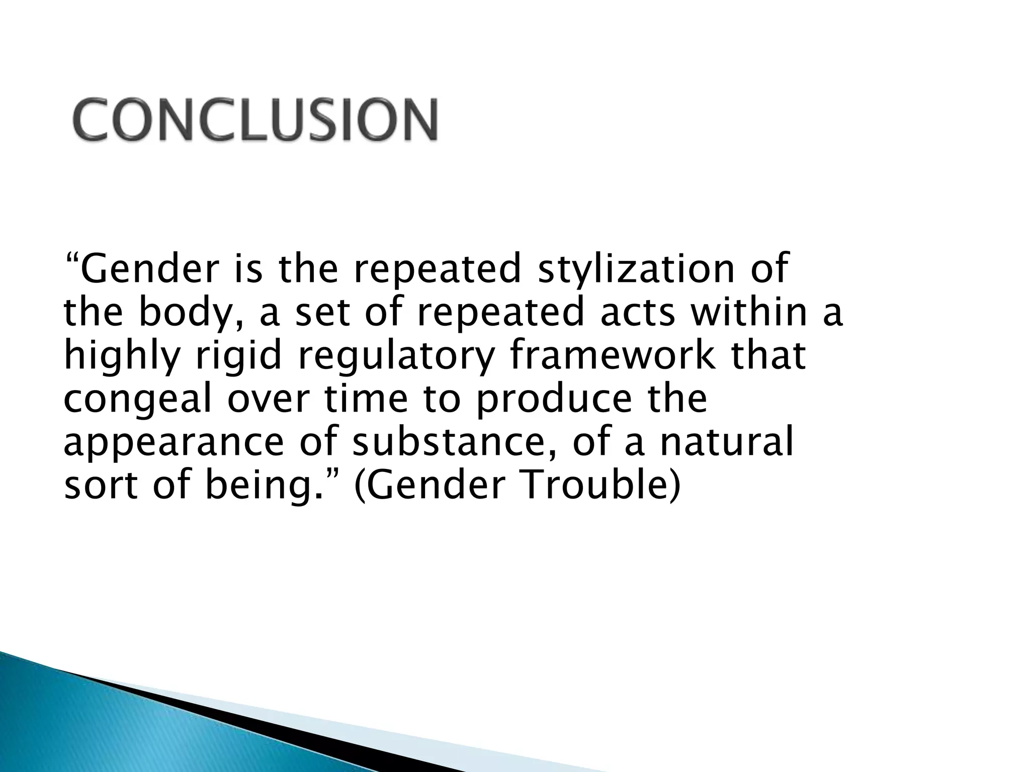 Gender performativity | PPTX