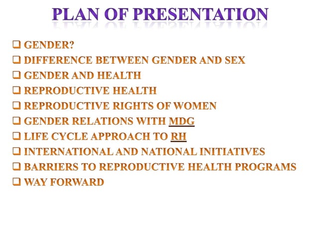 Gender perspectives of reproductive health | PPTX