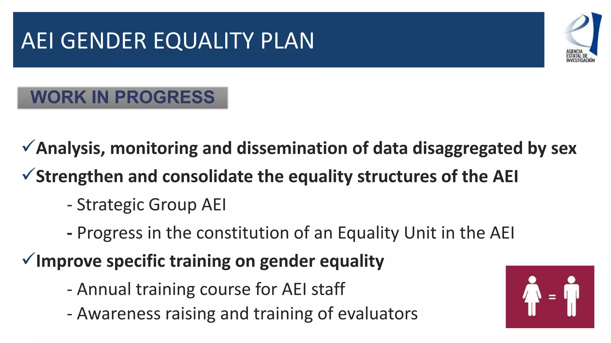 Spanish Research Agency Gender Equality Plan | PPT