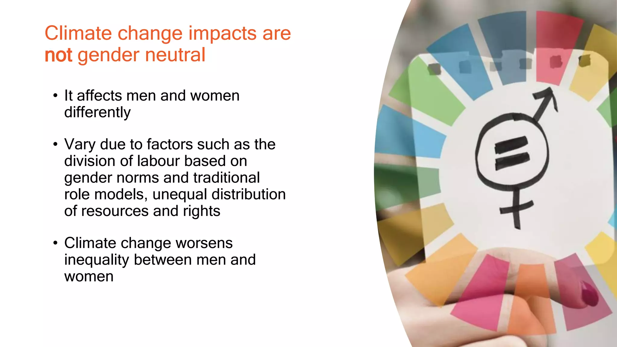 Gender Equality and Climate Change Adaptation: Why consider gender in ...