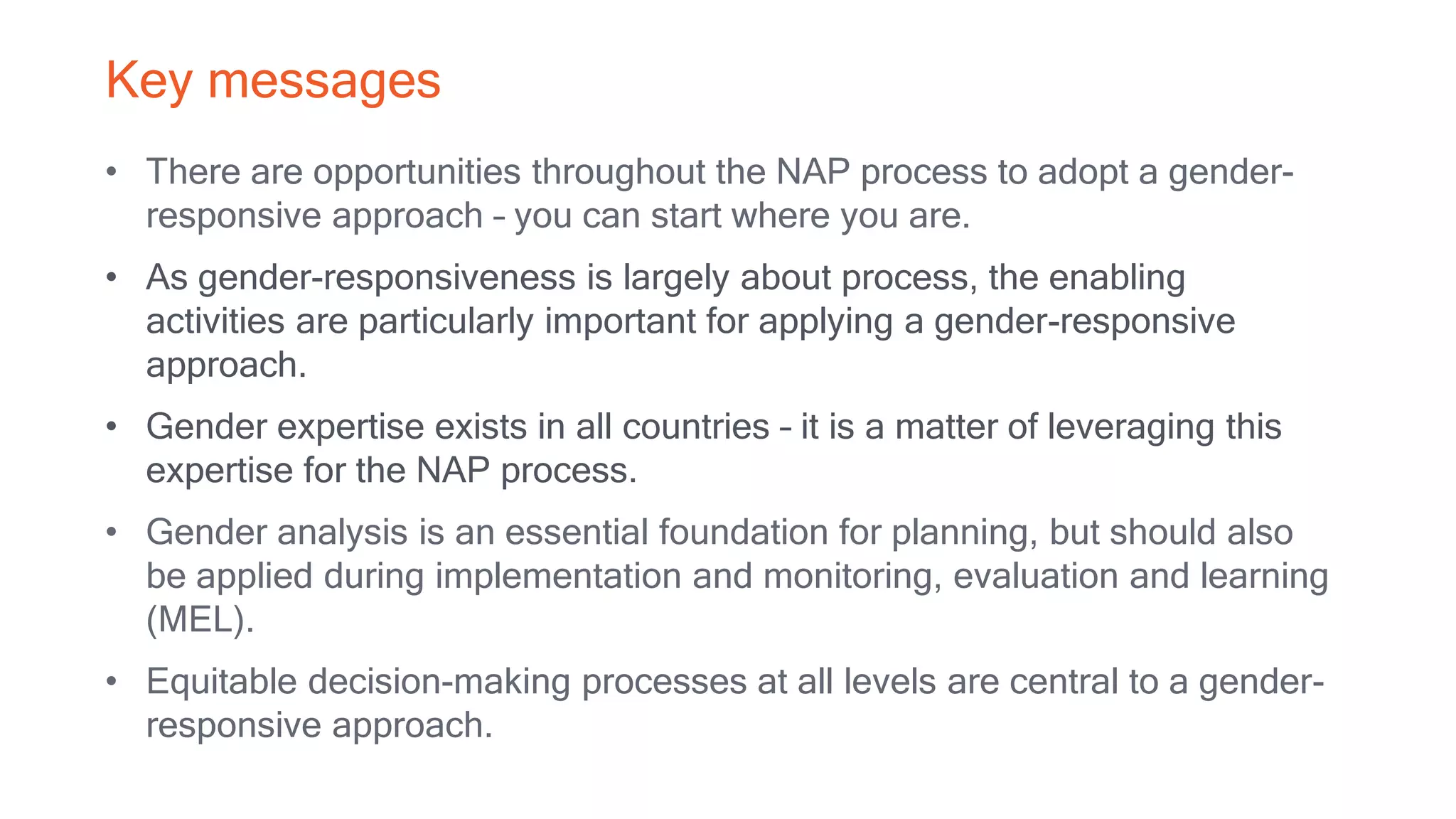 Gender-responsive National Adaptation Plan (NAP) Processes | PPTX