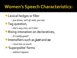 Gender, politeness, stereotype | PPT