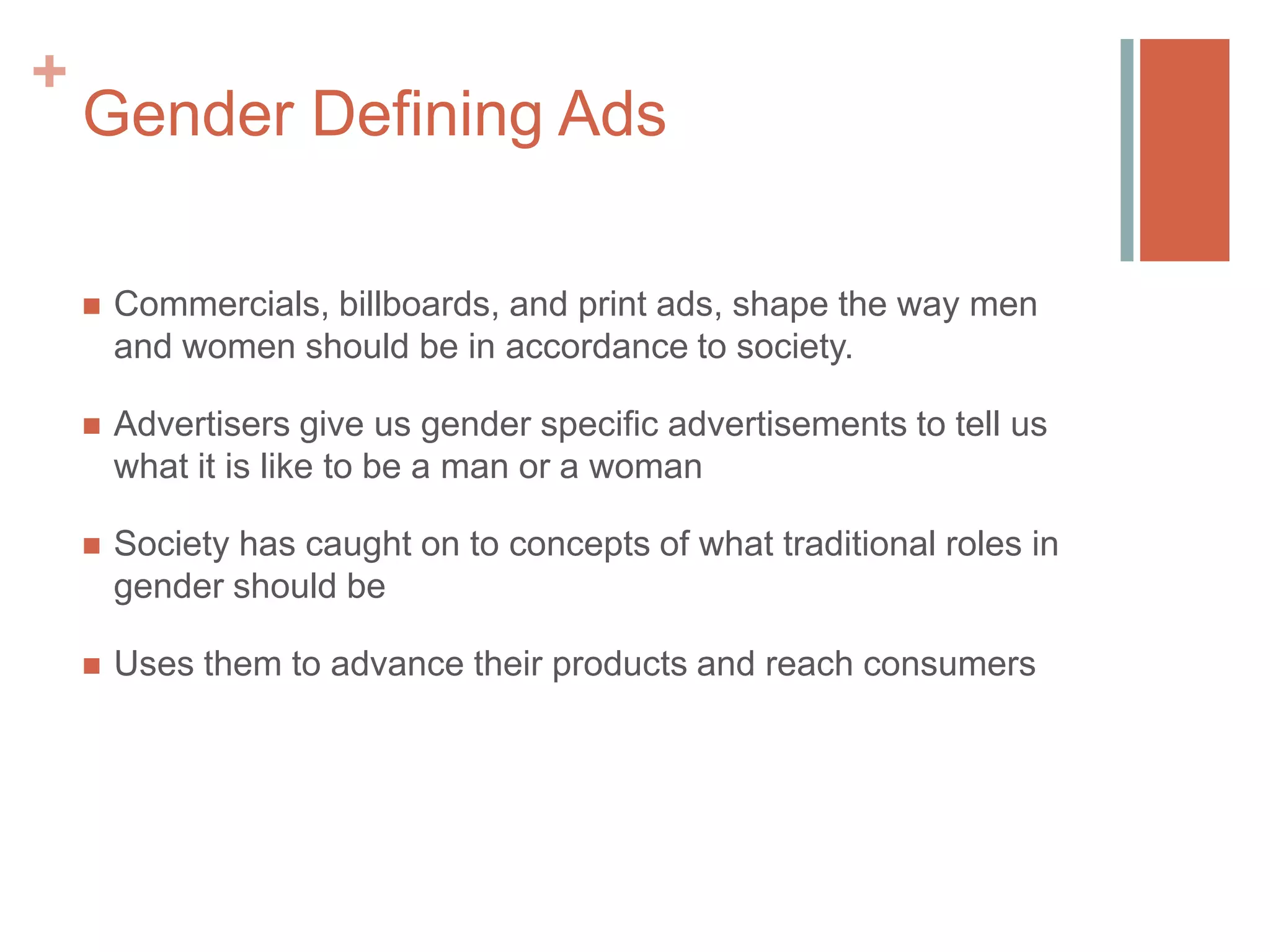 Gender Advertising presentation | PPTX