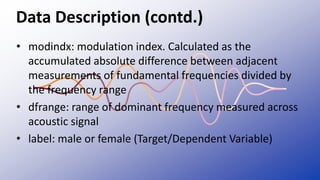 Gender Recognition in the voice PPT.pptx