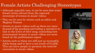 Gender Representation in Music Videos | PPTX | Music Video | Genres