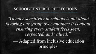 Implementing Gender Responsive Pedagogy: From Theory to Classroom ...