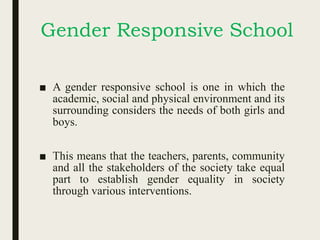 Gender responsive setting | PPTX