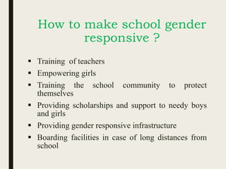 Gender responsive setting | PPTX