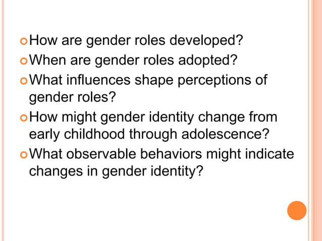 Gender role presentation | PPT