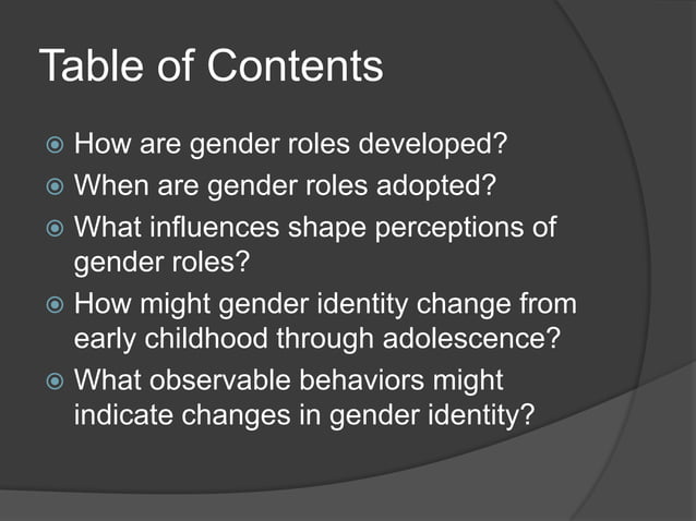 Gender roles | PPTX | Parenting Teens | Parenting