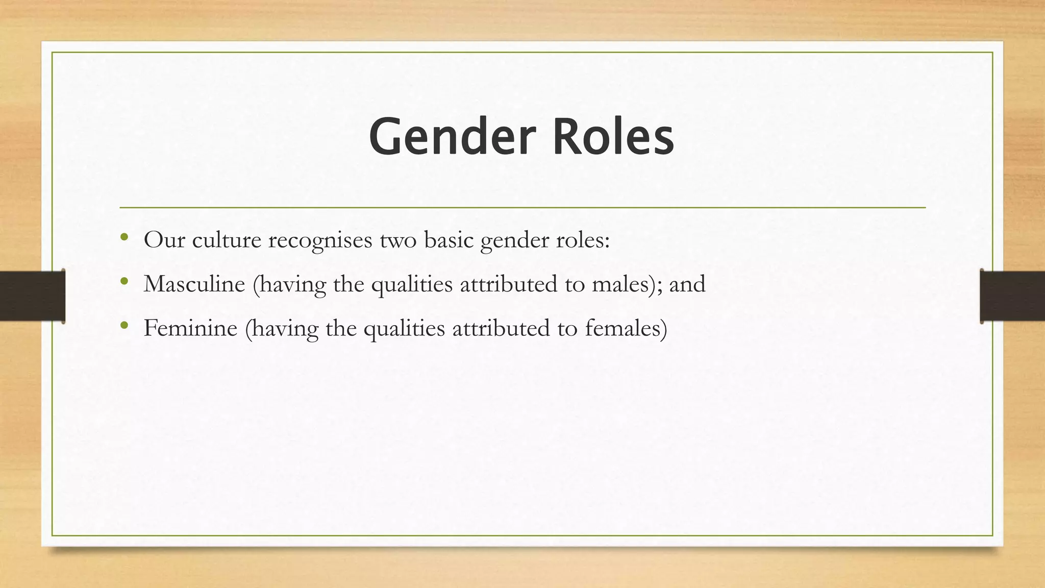Gender roles | PPTX