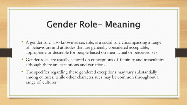 Gender roles | PPTX | Parenting | Family and Relationships