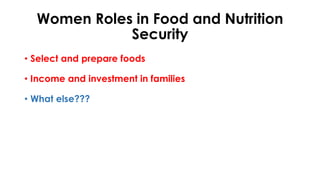 Gender Roles in Food Security | PDF