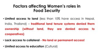 Gender Roles in Food Security | PDF