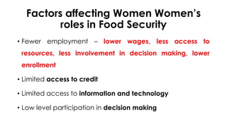 Gender Roles in Food Security | PDF