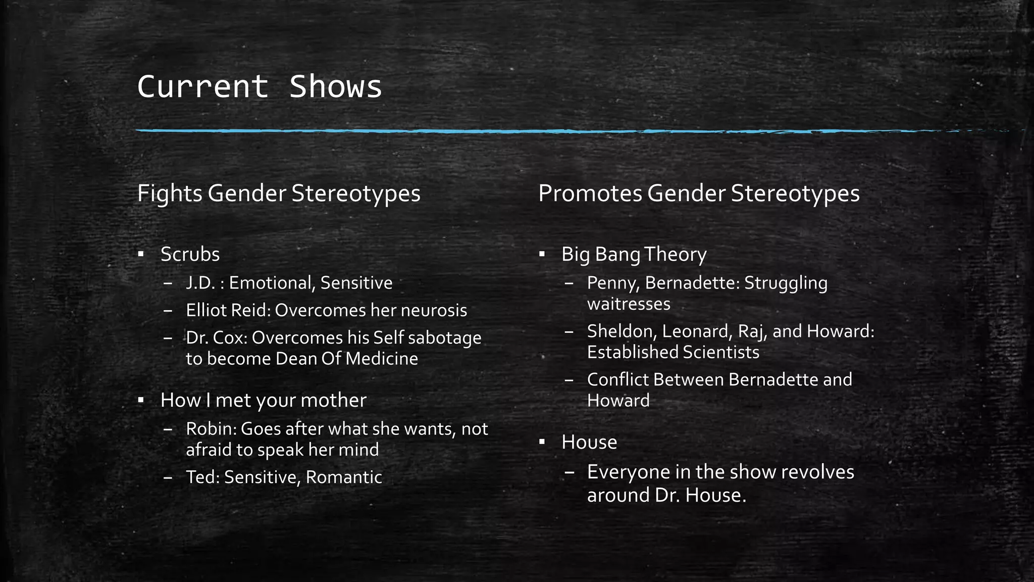 Gender roles in tv sitcoms | PPTX
