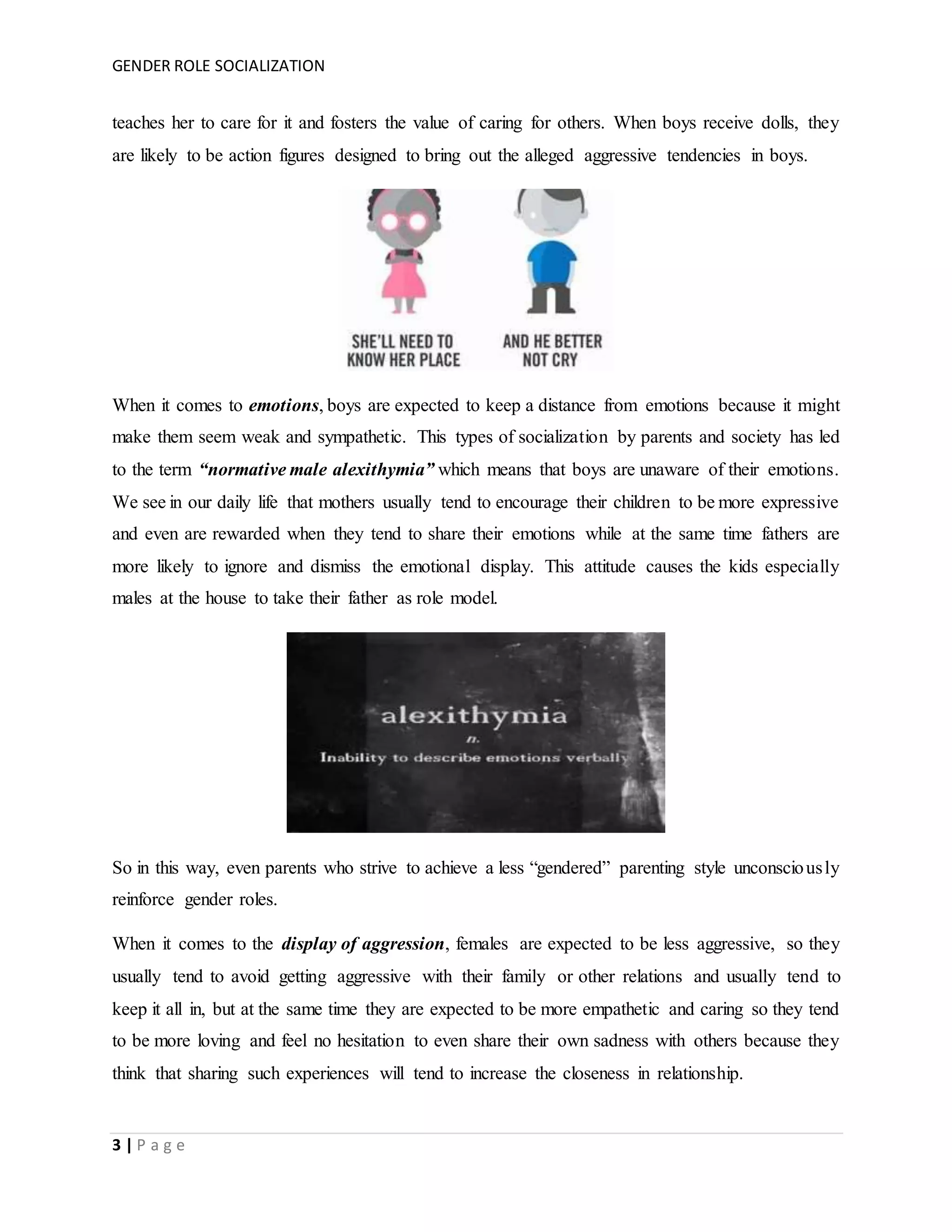Gender role socialization | PDF