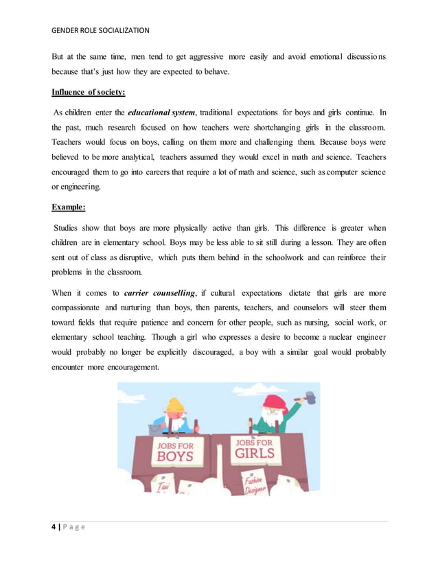 Gender role socialization | PDF