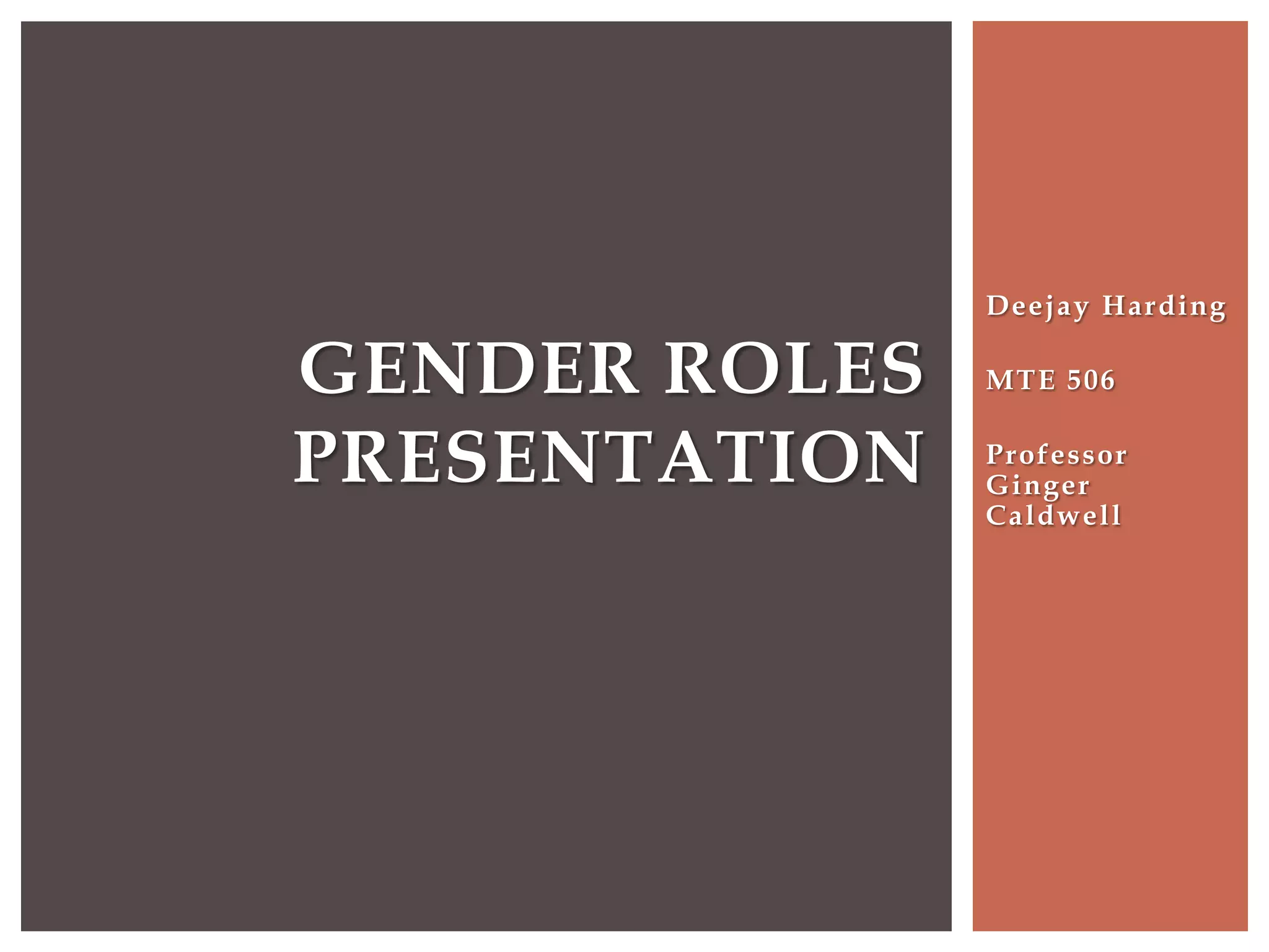 Gender roles presentation | PPTX
