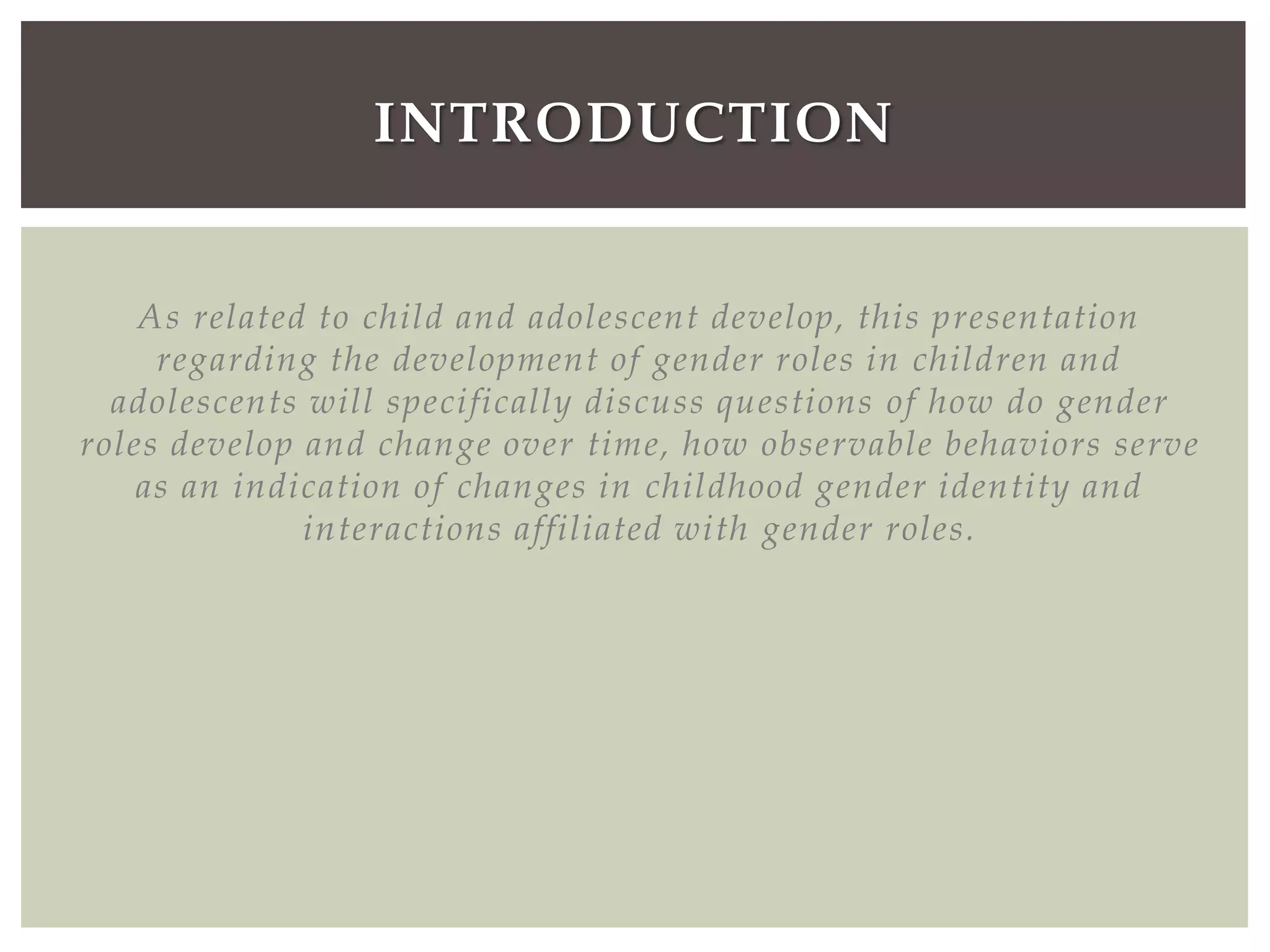 Gender roles presentation | PPTX