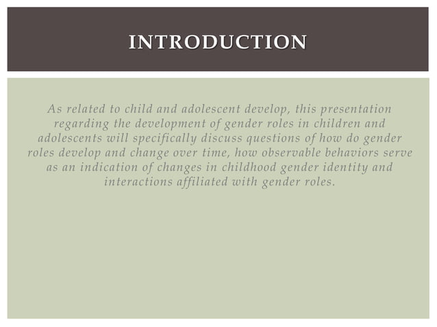 Gender roles presentation | PPTX