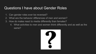 Gender roles (Media) | PPTX
