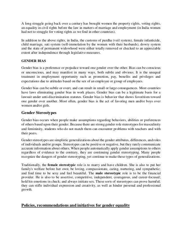 Gender school and society