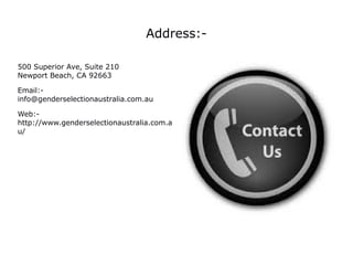 Gender selection cost | ODP