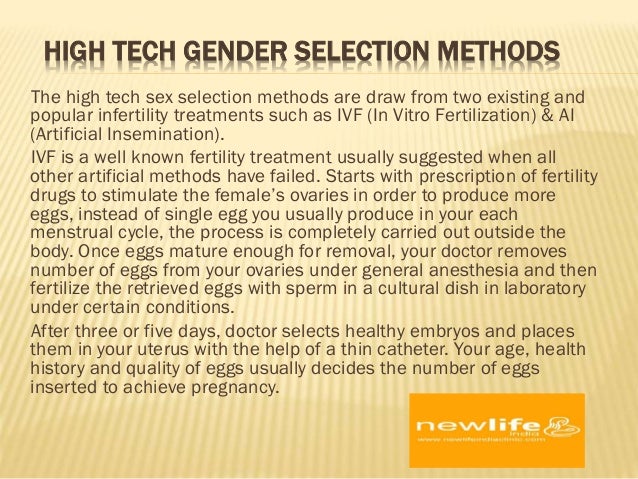Methods For Gender Selection
