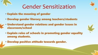Gender sensitisation | PPTX