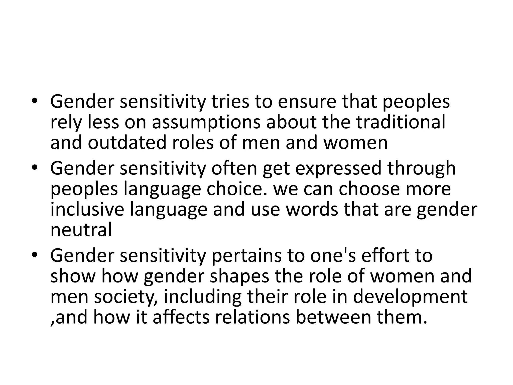 Gender sensitivity | PPTX