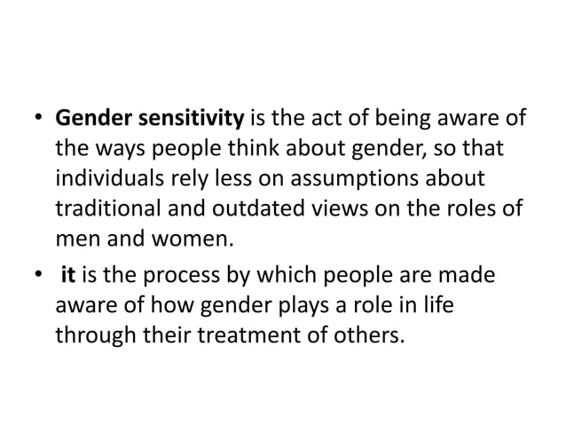 Gender sensitivity | PPTX | Debated Sensitive Social Issues | Sensitive ...